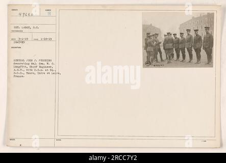 Gen Pershing decorating soldiers in Trier c1919 Stock Photo - Alamy