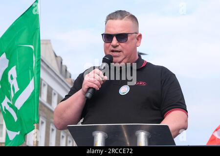 Alex Gordon, RMT President, outside of Paddington Station, London Stock ...