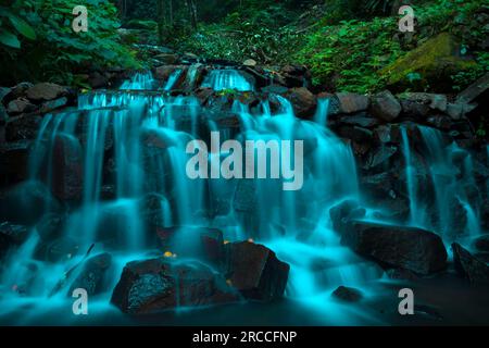 Landscape of multilevel waterfalls in Dlundung, Trawas, Mojokerto ...