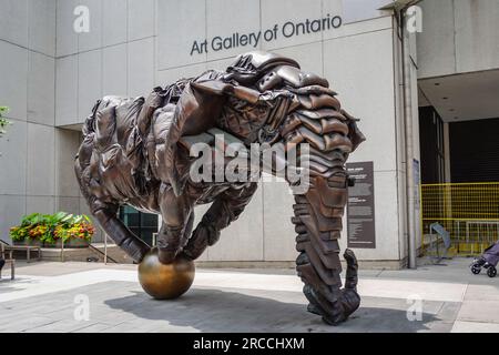 Public art, jumbo sized elephant, outside of the Art Gallery of Ontario ...