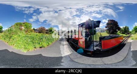 360° view of the steam train engine - Alamy