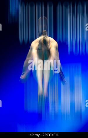 Michelle Heimberg of Switzerland competes in the women's 1m springboard ...