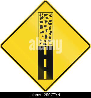 Canadian road warning sign - Pavement ends. This sign is used in ...