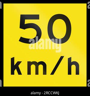 Temporary Speed Limit In Australia Stock Photo - Alamy