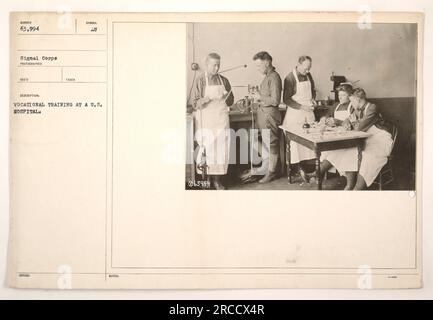 Soldiers receiving vocational training at a U.S. hospital. The tool kit ...