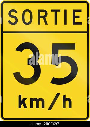 French Canadian road warning sign - Stop sign ahead. Arret means stop ...