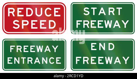 Reduce Speed In Australia Stock Photo - Alamy