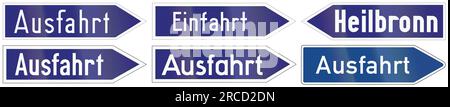German exit sign on the highway in Germany Stock Photo - Alamy
