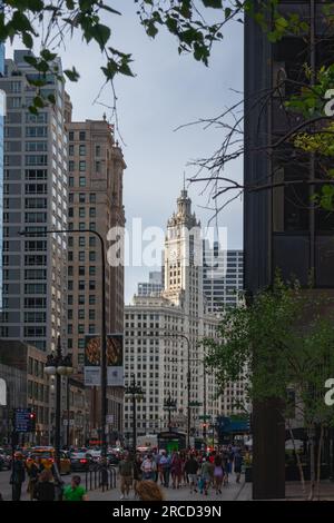 The Iconic Wrigley building, Modern Architecture Tower Building in ...