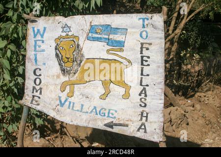 Ethiopia, Amhara Region, Gondar, Wolleka Falasha Jewish Village ...