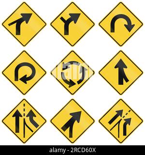 Collection of warning signs used in the USA Stock Photo - Alamy