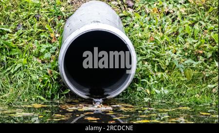 Drainage system outflow (General pipe), inside the drainage pipe Stock ...