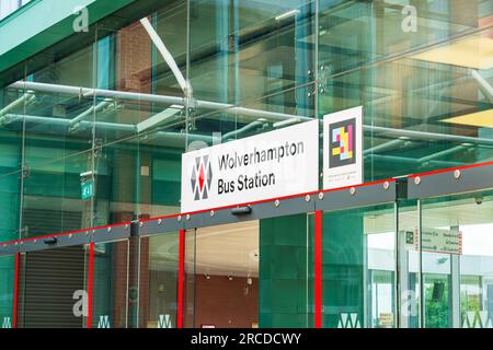 Wolverhampton, UK - July 13 2023: Signage logo for Wolverhampton Bus ...