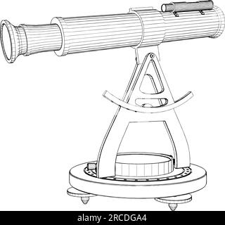 Theodolite Vector. Illustration Isolated On White Background. A Vector ...
