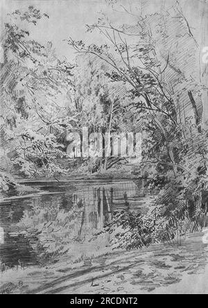 Pond by Ivan Shishkin Stock Photo - Alamy