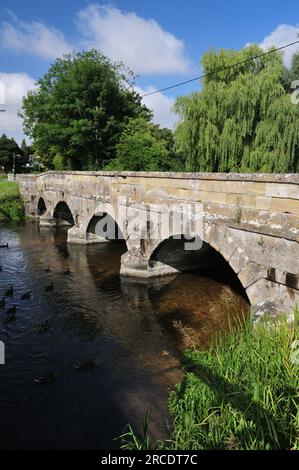 Queensberry bridge over the river Avon, Amesbury, Wiltshire, UK Stock ...