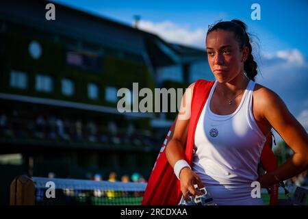 Alanis Hamilton and Tatum Evans in action during a junior girls ...