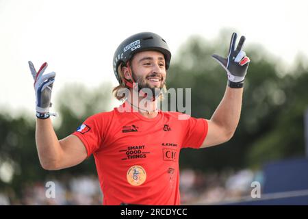 Anthony Jeanjean (France, gold medal). BMX Freestyle men. European ...