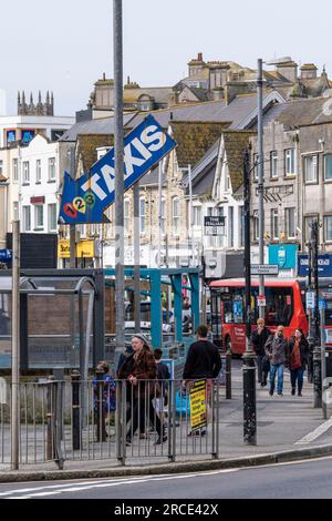 newquay town centre/street scene Stock Photo - Alamy