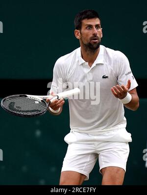 Richard Haigh, chair umpire, on day one of the 2024 Wimbledon ...