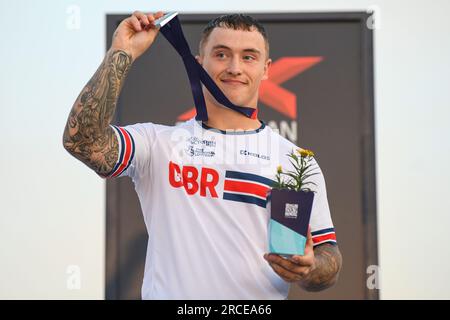 Kieran Reilly (Great Britain, silver medal). BMX Freestyle men ...