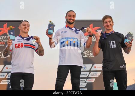 Anthony Jeanjean (FRA, gold ), Kieran Reilly (GBR, silver), Marin ...