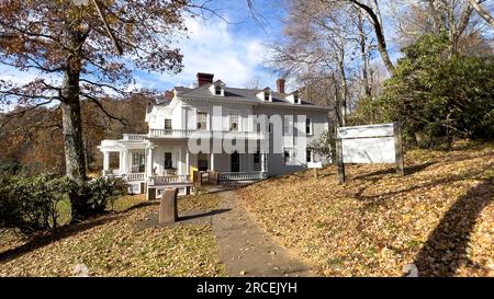 Blowing Rock, NC - October 25, 2022: The exterior of the Moses Cone ...