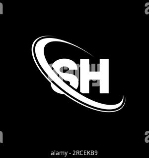 SH logo. S H design. White SH letter. SH/S H letter logo design ...