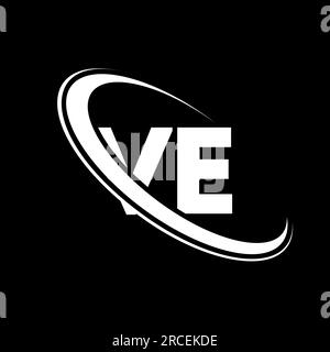 VE logo. V E design. White VE letter. VE/V E letter logo design ...