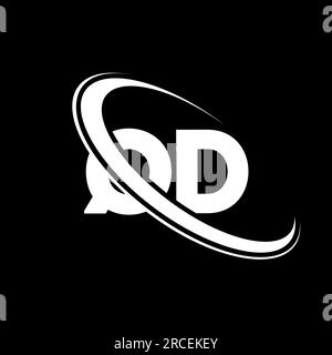 QD logo. Q D design. White QD letter. QD/Q D letter logo design ...