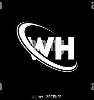 WH logo. W H design. White WH letter. WH/W H letter logo design ...