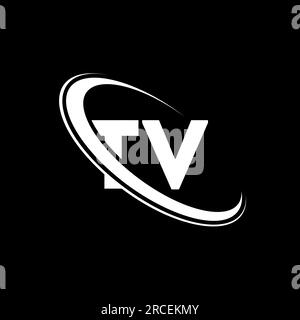 TVS circle letter logo design with circle and ellipse shape. TVS ...