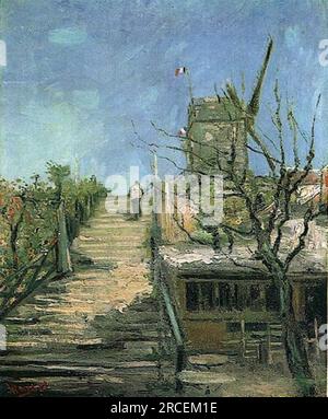 Windmill at Montmartre 1886; Paris, France by Vincent van Gogh Stock Photo - Alamy