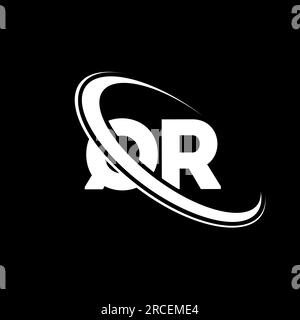 QR circle monogram logo design ideas Stock Vector Image & Art - Alamy