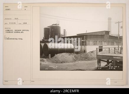 Filling station at Edgewood Arsenal used by the Chemical Warfare ...