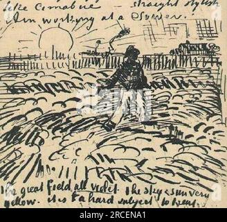 Vincent van Gogh, Sower with Setting Sun. 1888. Post-Impressionism. Oil ...