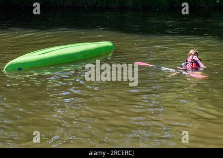 End point for kayaking in Barvaux-sur-Ourthe. End of the trip for the ...