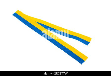 ukrainian ribbon isolated on white background Stock Photo - Alamy