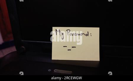 My Password : - - on sticky notes Stock Photo - Alamy