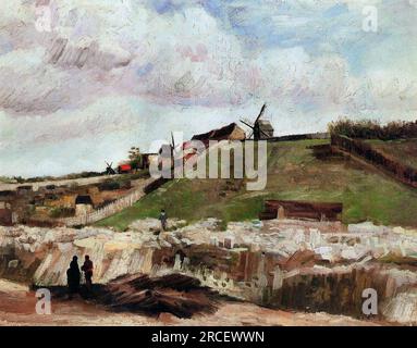Montmartre the Quarry and Windmills 1886; Paris, France by Vincent van ...