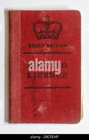 UK Driving Licence document from the 1950's Stock Photo - Alamy