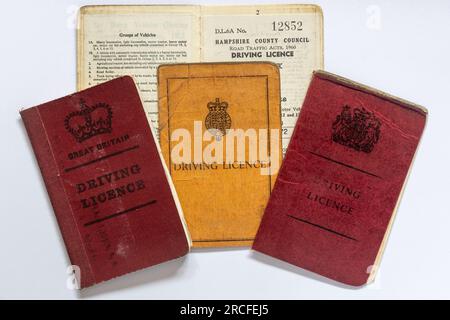 An old 1960s UK driving licence Stock Photo - Alamy