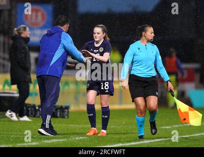 Scotland's Emma Watson during the women's friendly match at Kilmac ...