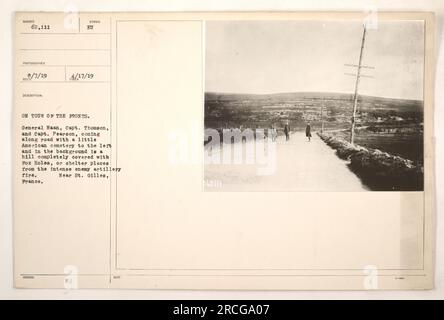 General Haan, Capt. Thomson, and Capt. Pearson are seen on a tour of ...