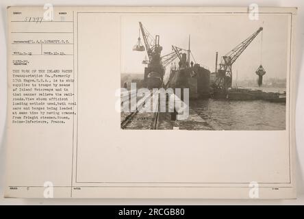 Coal barges being loaded Stock Photo - Alamy