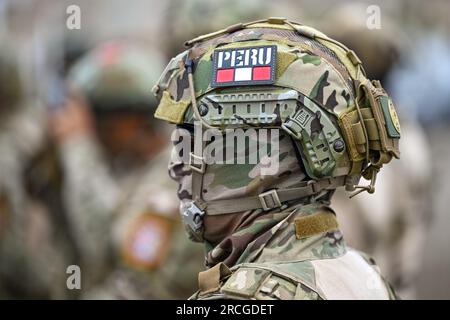 Peruvian Air Force (Fuerza Aérea del Perú) members assigned to Defense ...