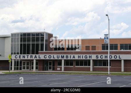 Bloomsburg, United States. 14th July, 2023. A fence surrounds the solar ...