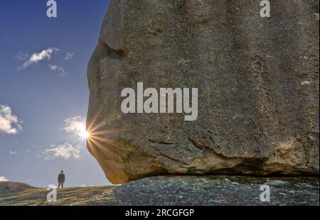 Cube Rock giant granite rock formation in Mount Campbell reserve near ...