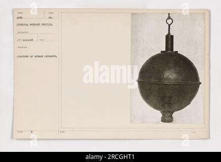 Drawing of German ordnance by the Chemical Warfare Service during World ...
