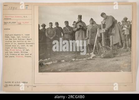 Army Chaplain Lt. Col., William O. Barefield, second from left, bows ...